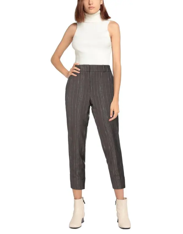 Peserico Tapered Striped Pants - Brown