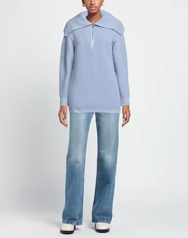 Dorothee Schumacher Knitted Half-zip Pullover - Sky Blue