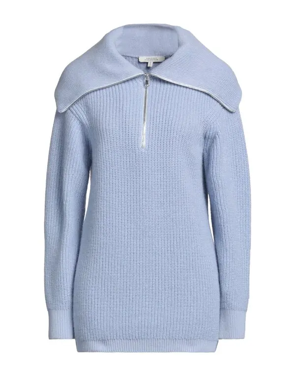 Dorothee Schumacher Knitted Half-zip Pullover - Sky Blue
