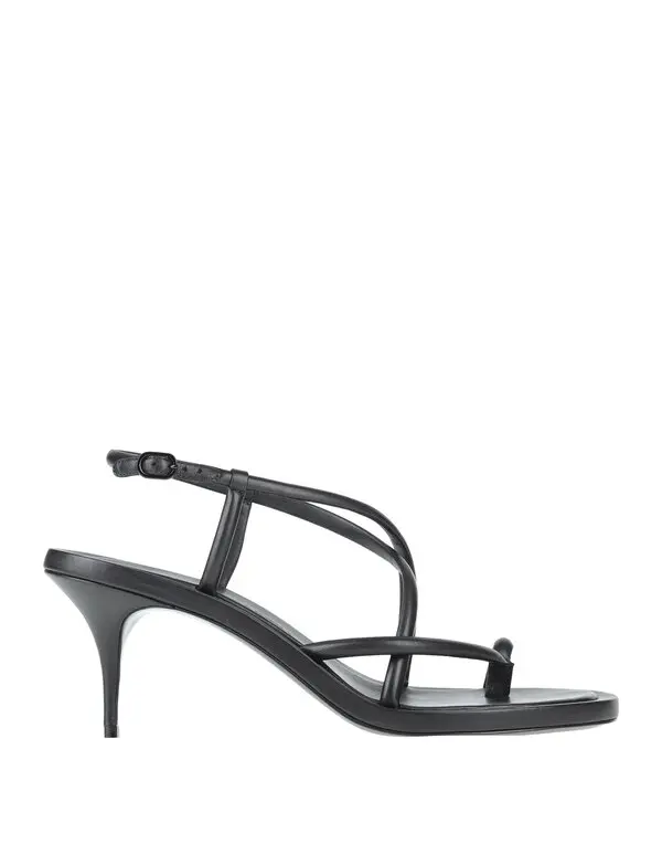 Alexander McQueen Thong Sandal Leather - Black