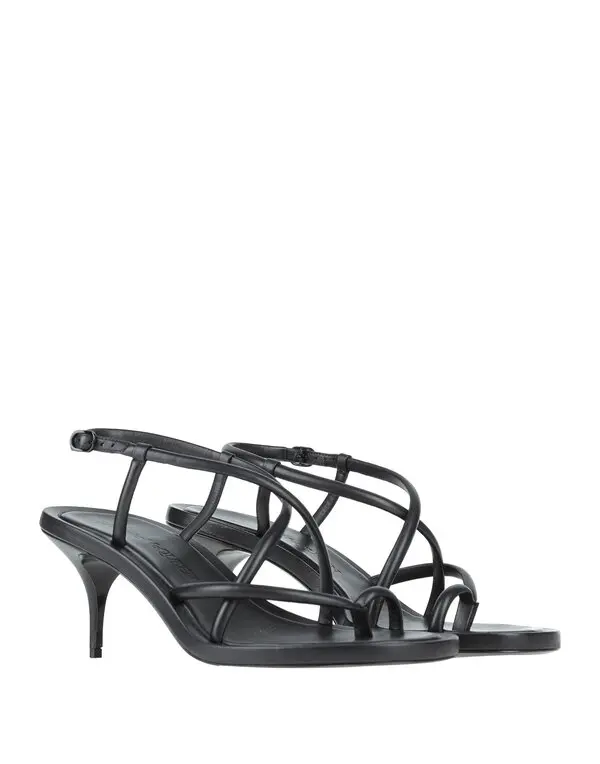 Alexander McQueen Thong Sandal Leather - Black