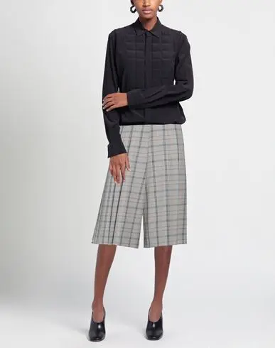 SEMICOUTURE Wide Leg Tartan Pants - Grey