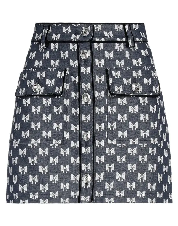 Maje Denim Flared Skirt