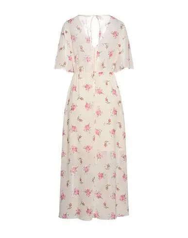 Maje Floral Print Midi Dress - White