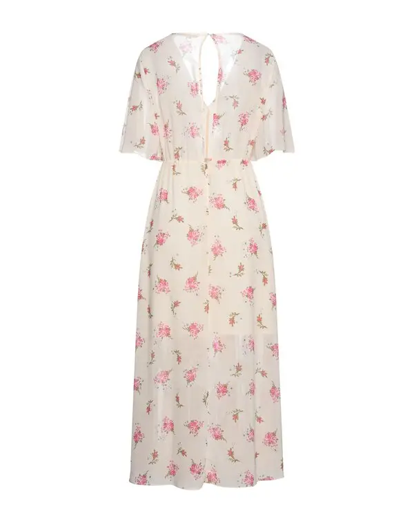 Maje Floral Print Midi Dress - White