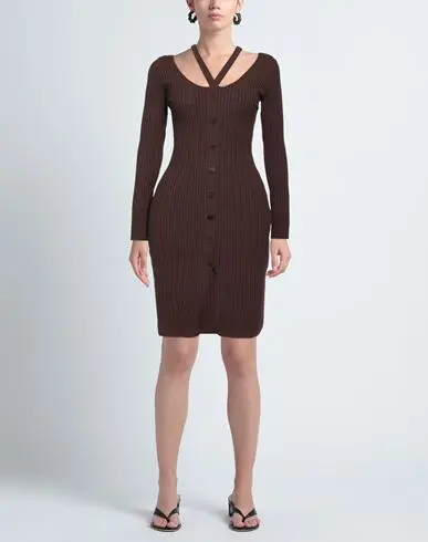 ANDREĀDAMO Mini Bodycon Dress - Brown
