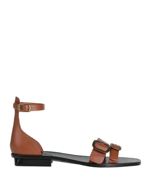 TOD'S Sandals With Appliqués - Brown