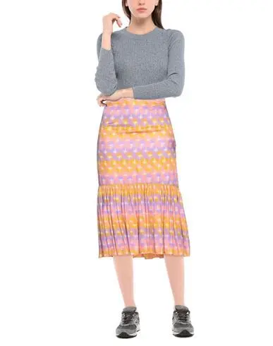 Sandro Flared Multicolor Midi Skirt