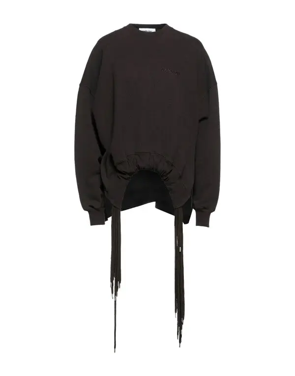 AMBUSH Cotton-blend French Terry Sweatshirt - Dark Brown
