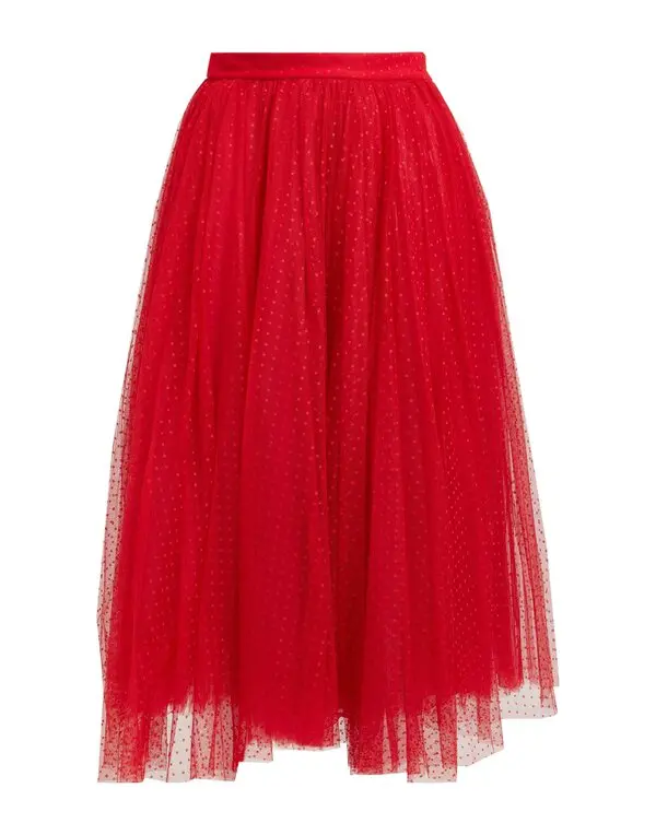 Elisabetta Franchi Midi Flared Tulle Skirt