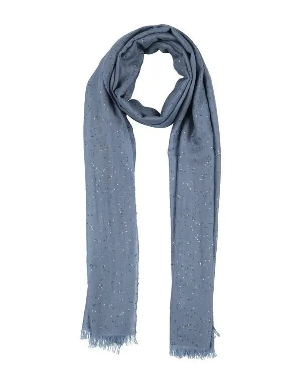Brunello Cucinelli Scarf Cashmere, Silk, Polyamide - Blue