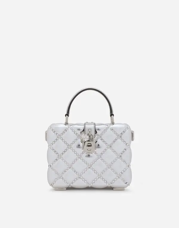 Dolce & Gabbana Resin Box Bag With Rhinestones - Silver