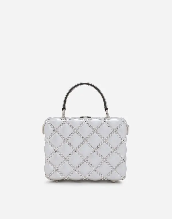 Dolce & Gabbana Resin Box Bag With Rhinestones - Silver