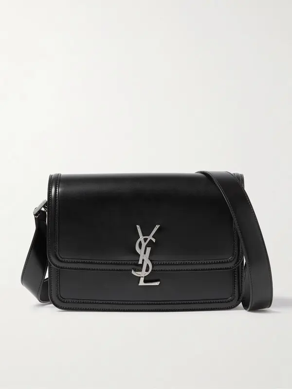Saint Laurent Solferino Medium Leather Messenger Bag - Black