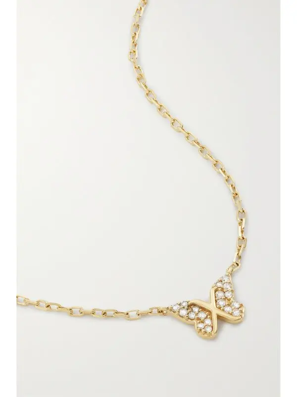 FOUNDRAE Butterfly 18-karat Diamond Necklace - Gold