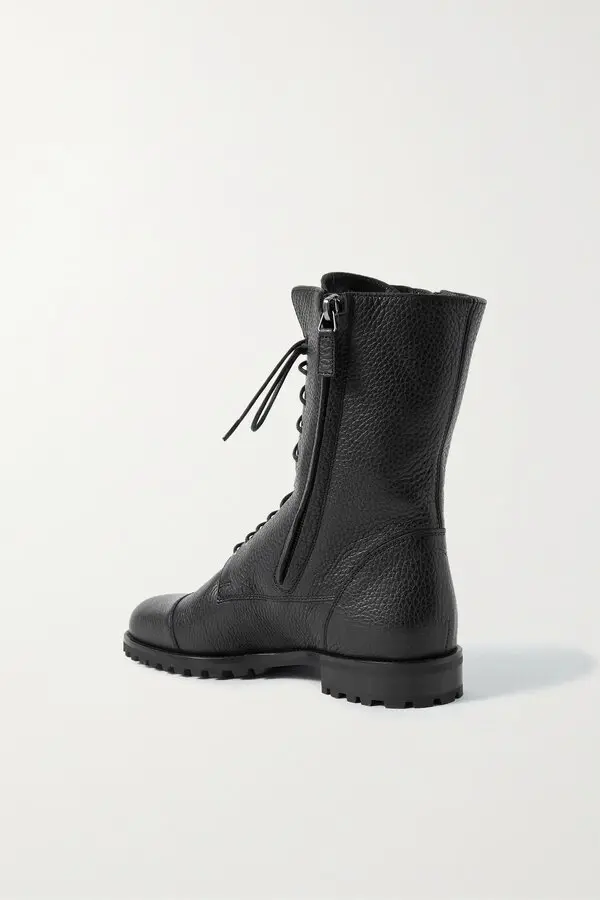 Manolo Blahnik Lugata Textured-leather Ankle Boots