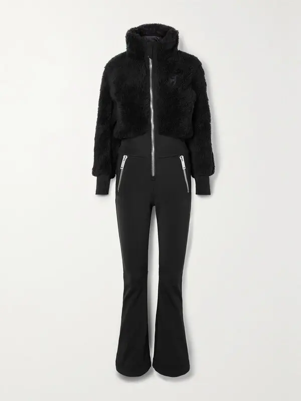 Toni Sailer Eva Faux Shearling-trimmed Ski Suit - Black
