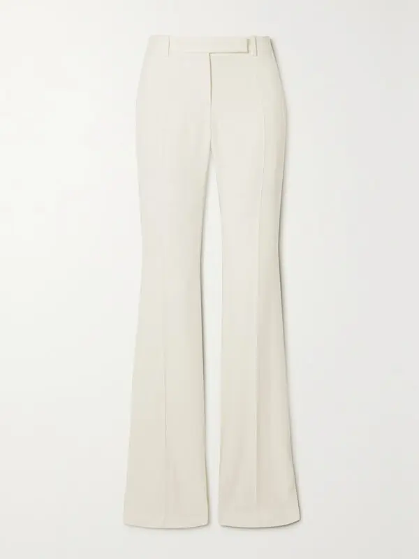 Alexander McQueen Crepe Bootcut Trousers - Neutrals
