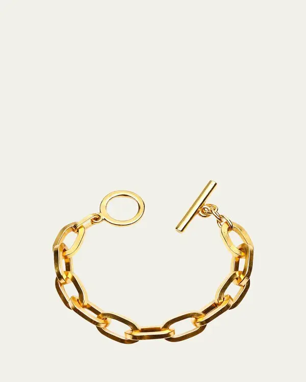 BEN-AMUN 24k Electroplate Oval Link Chain Bracelet