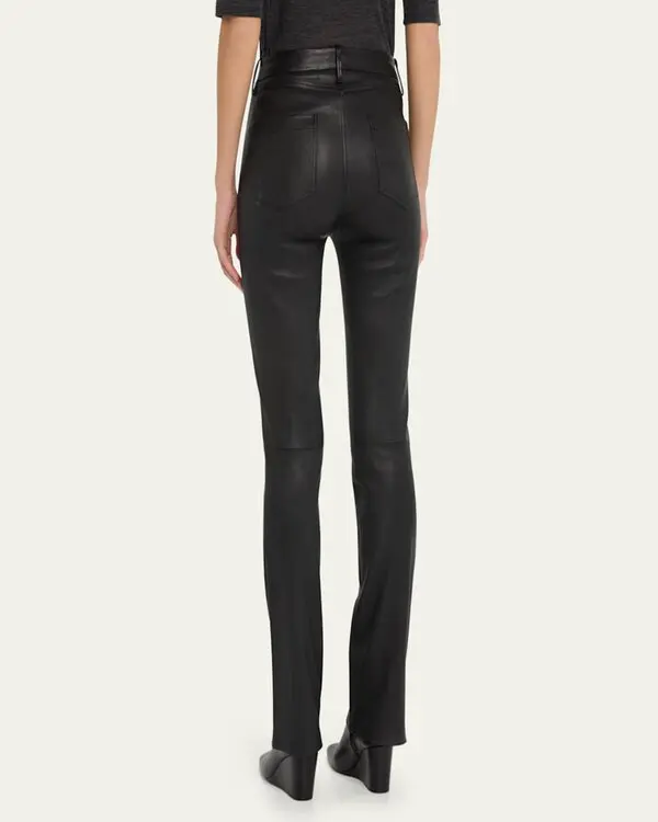 Vince Bootcut Stretch Leather Pants