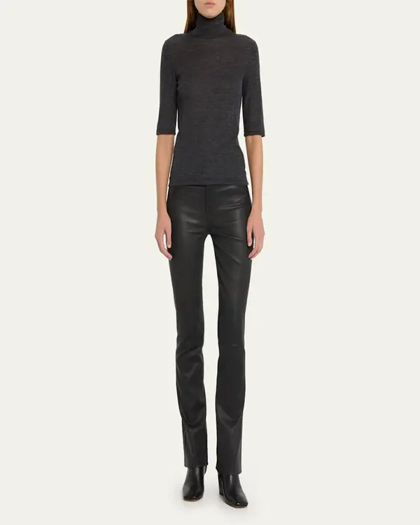 Vince Bootcut Stretch Leather Pants