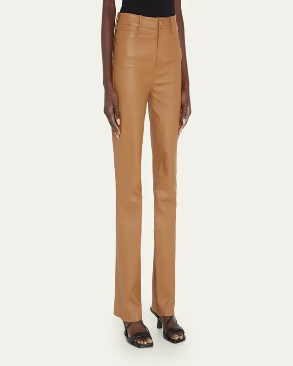 Vince Bootcut Stretch Leather Pants