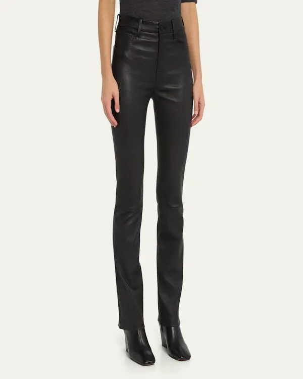 Vince Bootcut Stretch Leather Pants