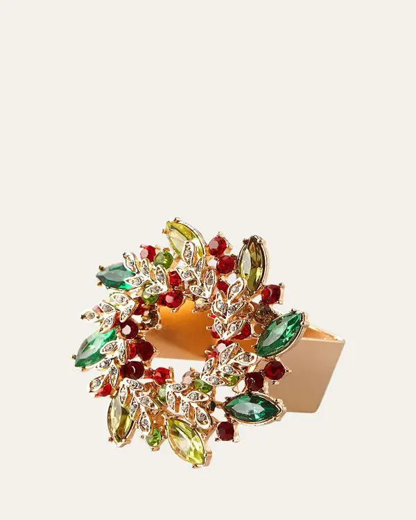 KIM SEYBERT Gem Wreath Napkin Rings, Set Of 4