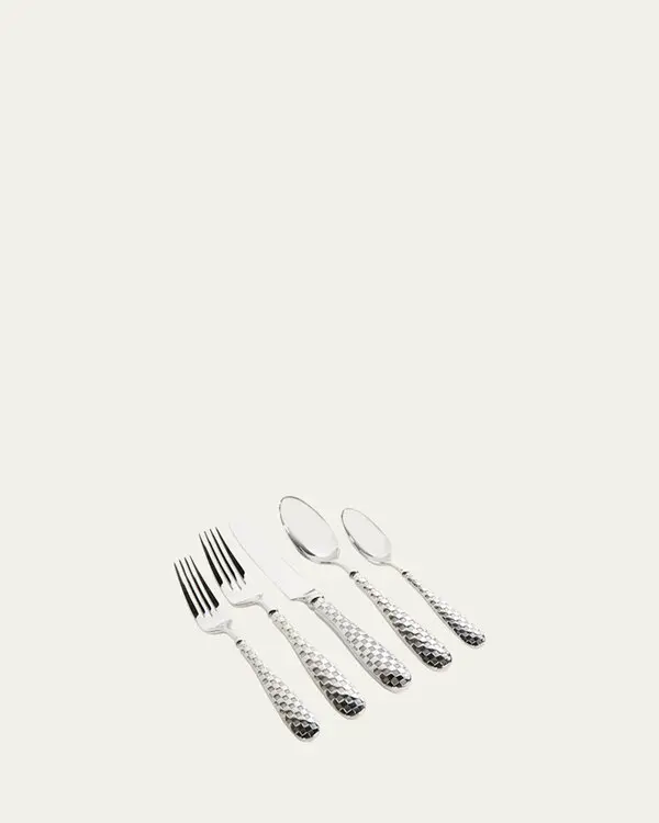 MACKENZIE-CHILDS 5-piece Check Flatware Place Setting - One-color