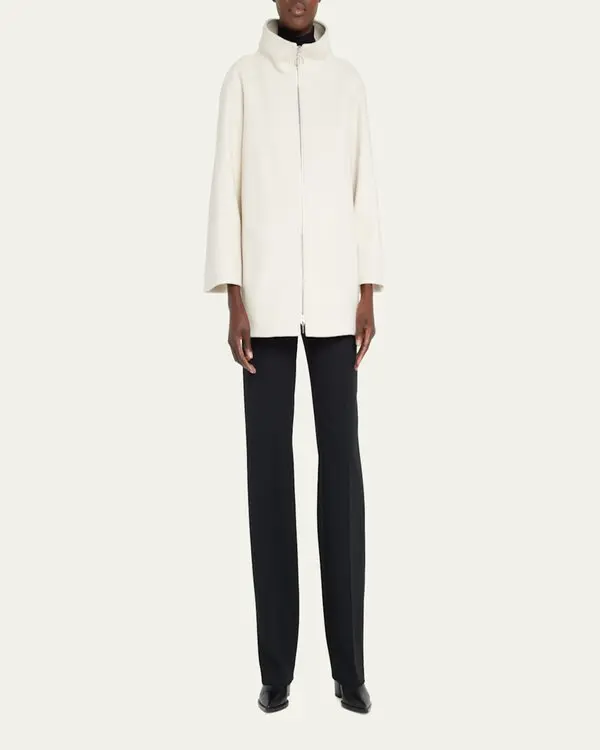 Akris Felted Wool Car Coat