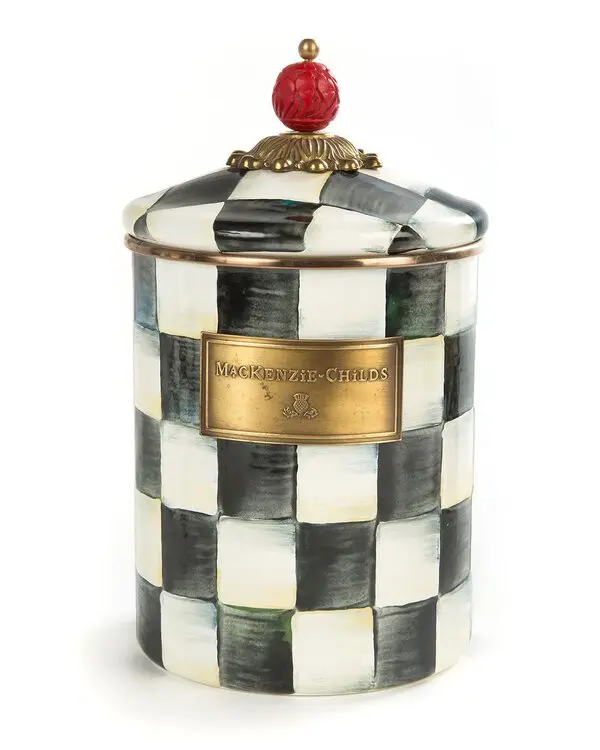 MACKENZIE-CHILDS Courtly Check Medium Canister