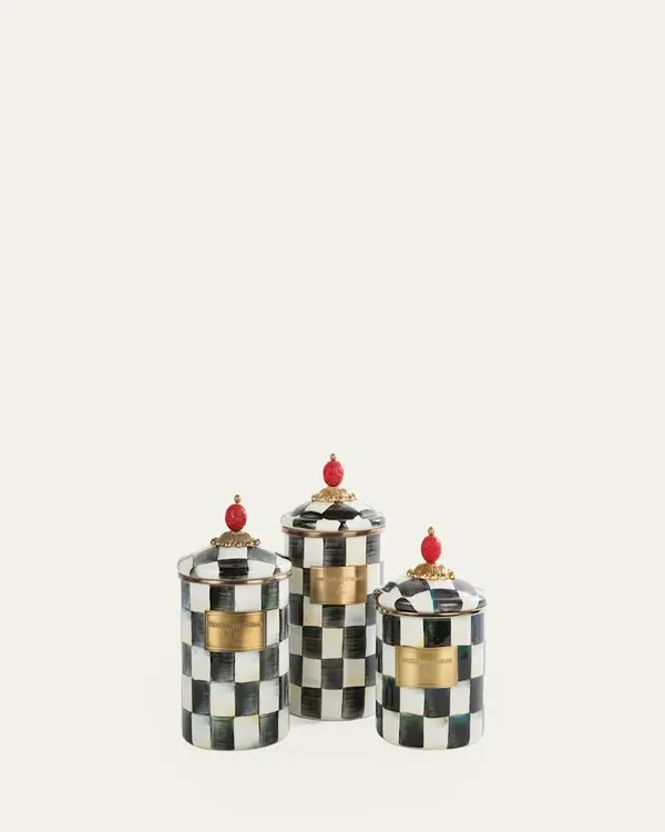 MACKENZIE-CHILDS Courtly Check Medium Canister