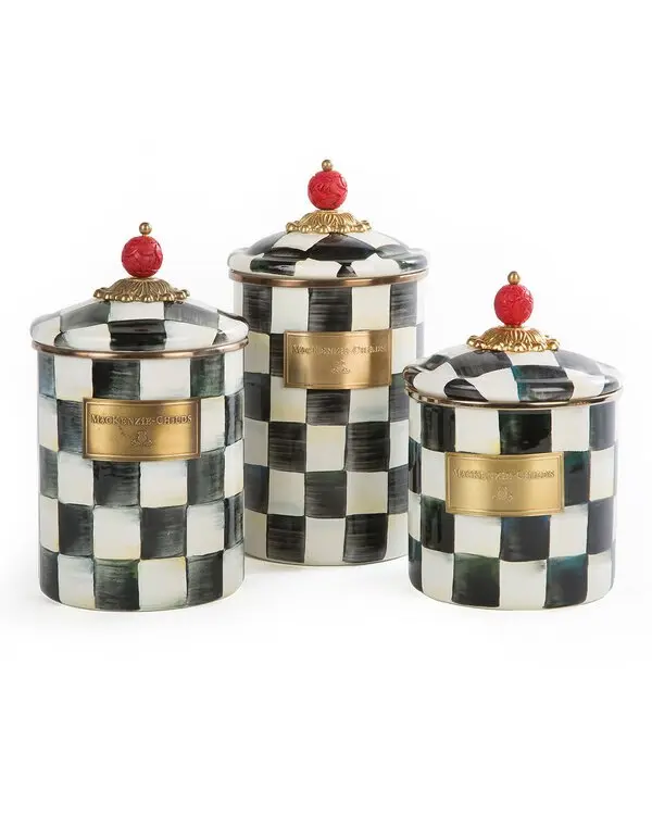 MACKENZIE-CHILDS Courtly Check Medium Canister