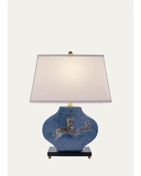 PORT 68 Zebra Blue Lamp - Multi