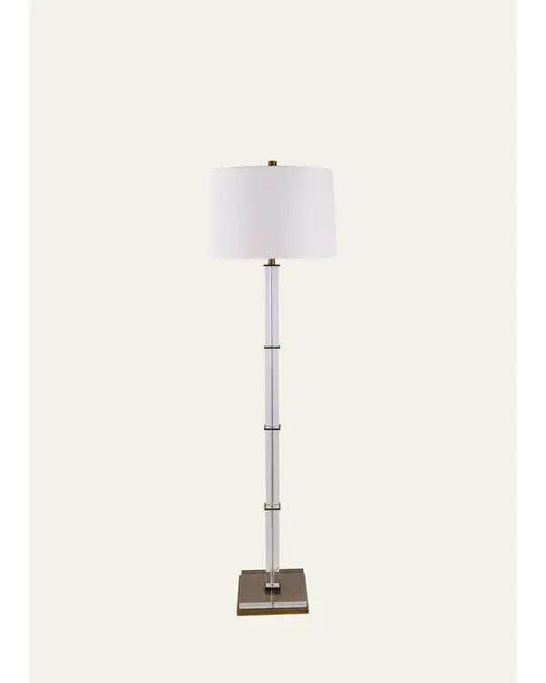 PORT 68 Blake Brass Crystal Floor Lamp - Multi
