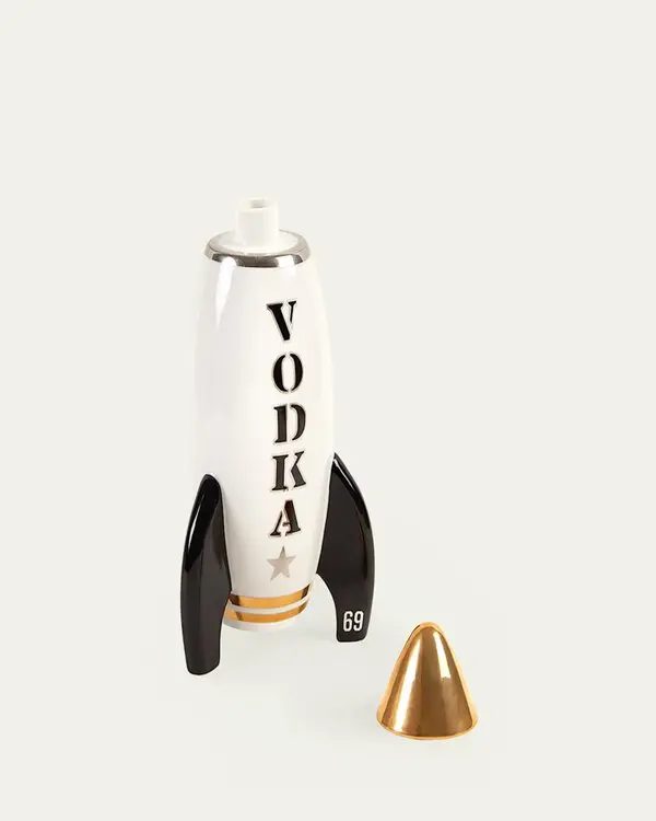 Jonathan Adler Vodka Rocket Decanter - White/black
