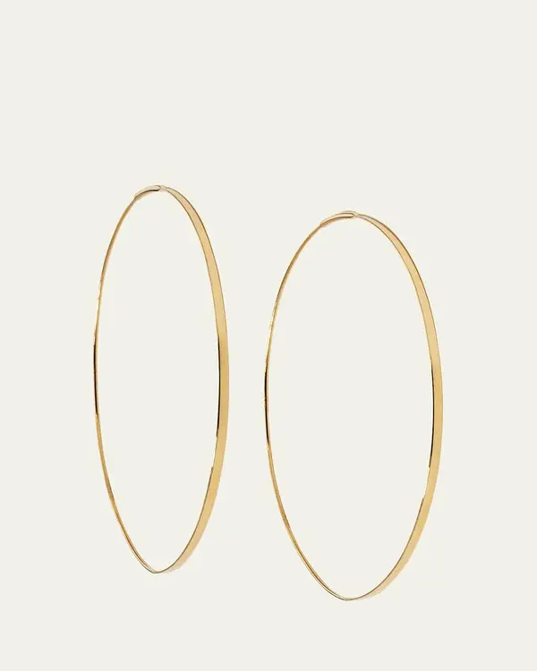 Lana Jewelry Flat Magic 14k Hoop Earrings - Rose Gold