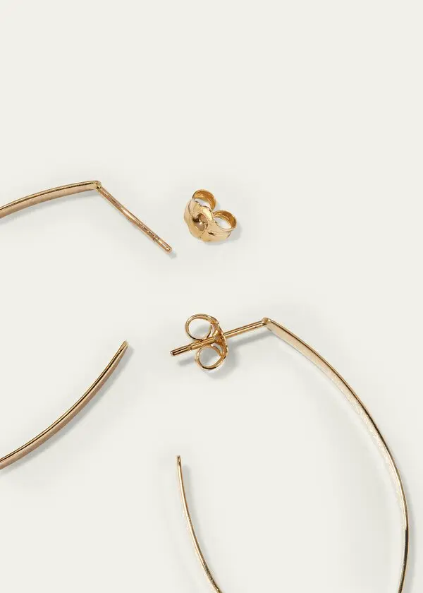 Lana Jewelry 14k Flat Hoop Earrings