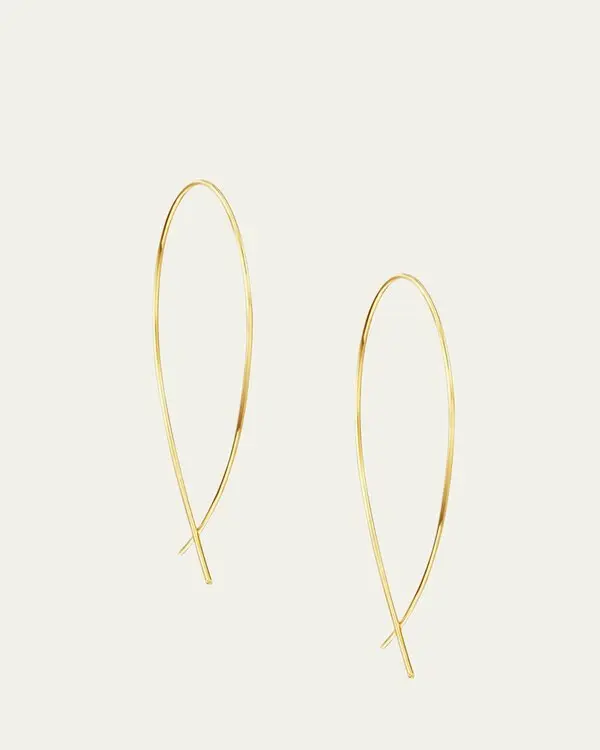 Lana Jewelry 14k Upside Down Hoop Earrings - Gold