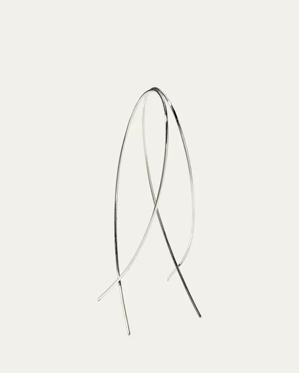 Lana Jewelry 14k Upside Down Hoop Earrings - White