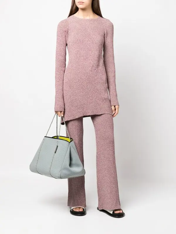 Remain Birger Christensen Mélange-knit Asymmetrical Jumper