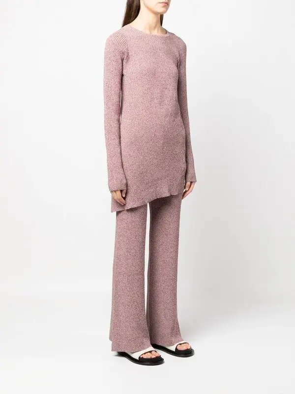 Remain Birger Christensen Mélange-knit Asymmetrical Jumper