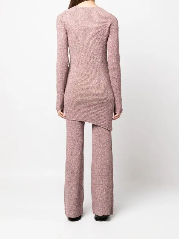 Remain Birger Christensen Mélange-knit Asymmetrical Jumper