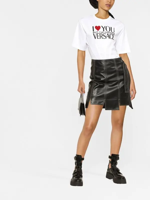 Versace Slogan-print T-shirt - White