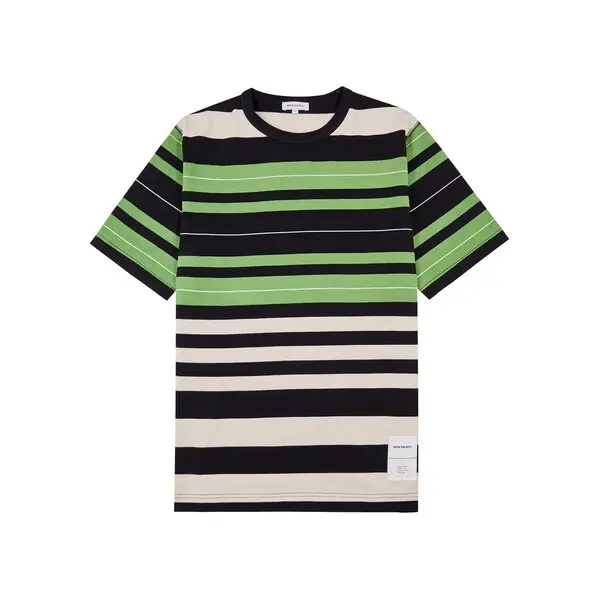 Norse Projects Holger Tab Series Striped Cotton T-shirt