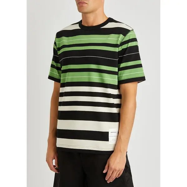 Norse Projects Holger Tab Series Striped Cotton T-shirt
