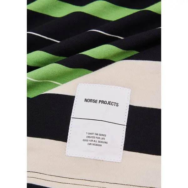 Norse Projects Holger Tab Series Striped Cotton T-shirt
