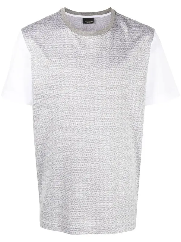 BILLIONAIRE Two-tone Cotton T-shirt - Grey