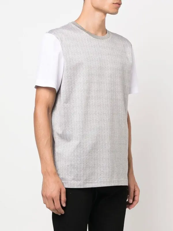 BILLIONAIRE Two-tone Cotton T-shirt - Grey