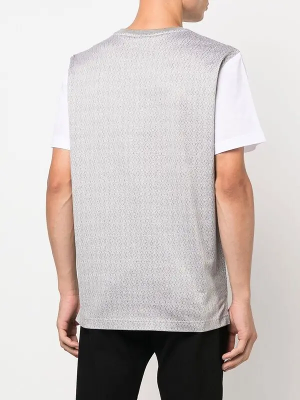 BILLIONAIRE Two-tone Cotton T-shirt - Grey